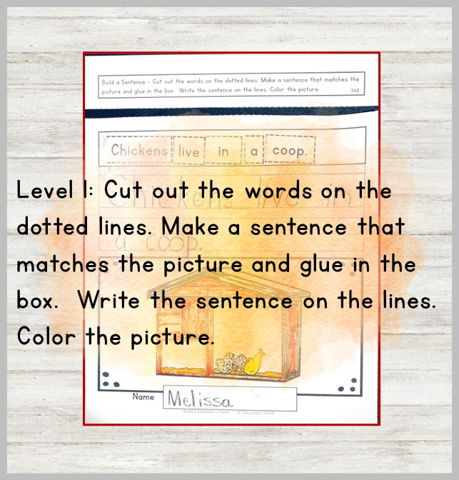 Sentence Writing | Farm Scrambled Sentences - Classful