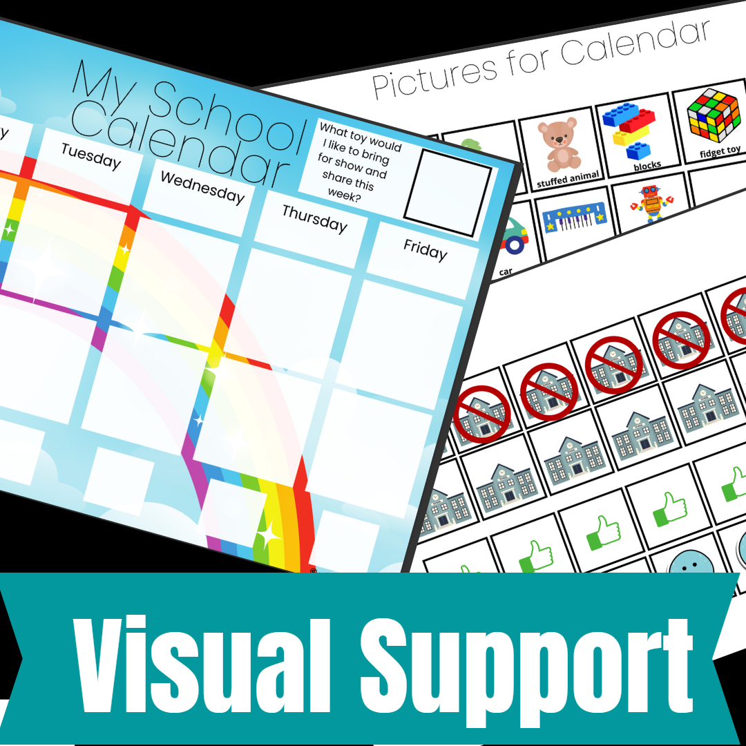 Preschool Social Story Leave Toys at Home and Autism Visual Support ...