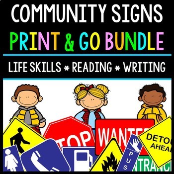 Life Skills - Reading - Community Safety Signs - Special Education ...