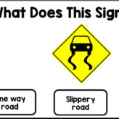 Life Skills - Reading - Road Signs - Driving Permit Practice - Cars ...