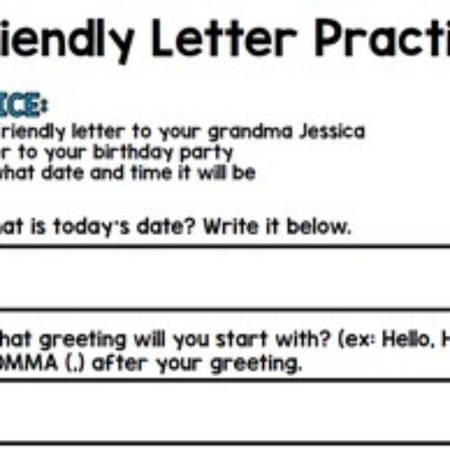 Life Skills - Reading - Writing - Friendly Letters - Special Education ...