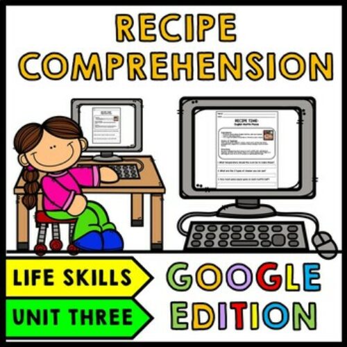 Life Skills - Recipe Comprehension - Cooking - Special Education ...