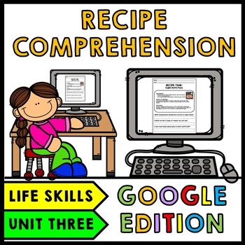 Life Skills - Recipe Comprehension - Cooking - Special Education ...