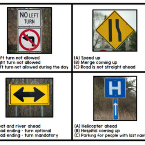 Life Skills - Road Signs - Driving - Permit Practice - Reading - Task ...