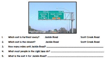 Life Skills - Road Signs - Freeway Signs - Reading - Writing - Math ...