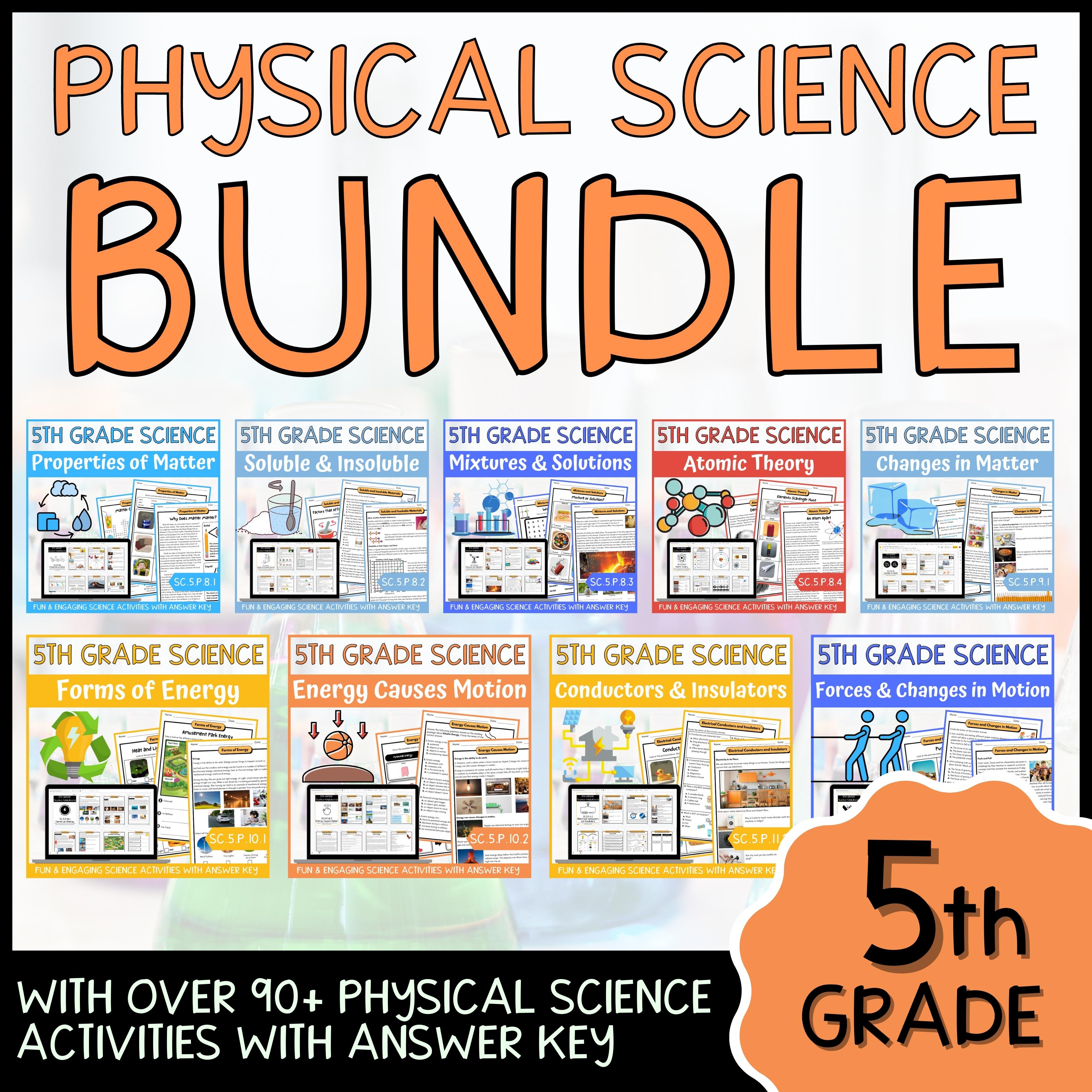 5th Grade Physical Science BUNDLE - NGSS Aligned Activities & Answer ...