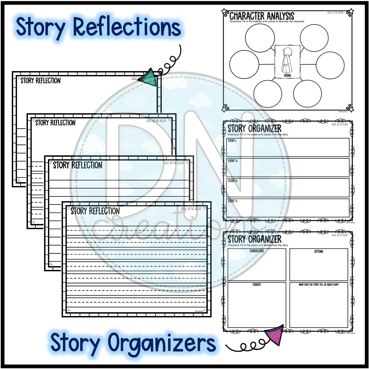 Jesus Tempted in Desert Bible Activities l Stories of Jesus Bible ...
