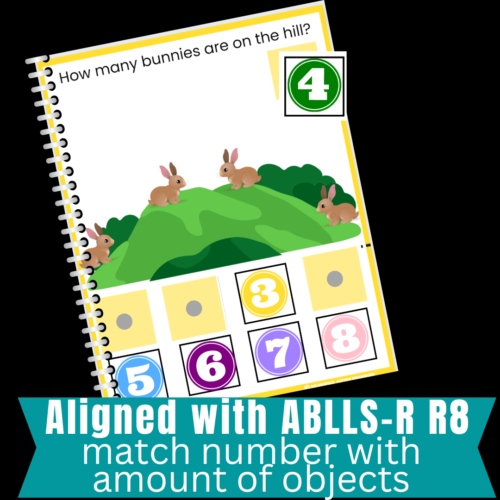 Spring Math Interactive Book for Preschool Match Numbers - Classful
