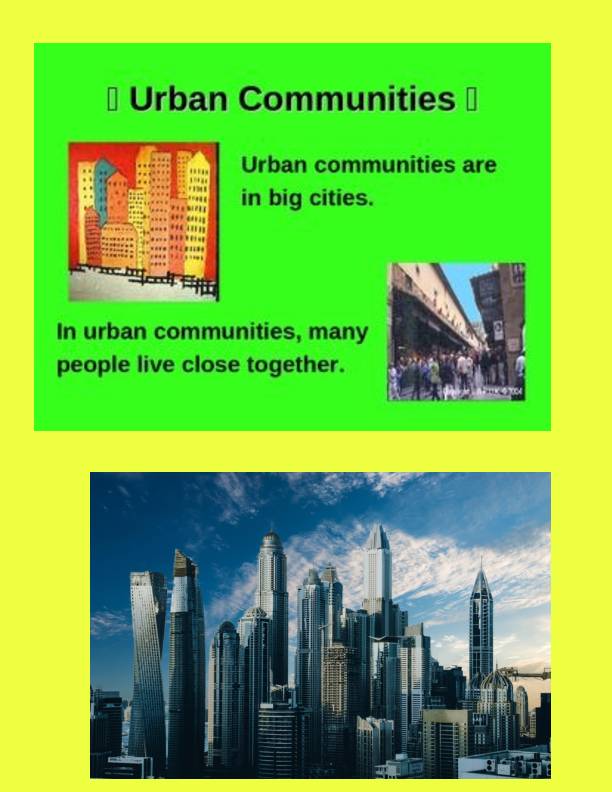 TYPES OF COMMUNITIES & COMMUNITY HELPERS- URBAN, SUBURBAN, RURAL - Classful