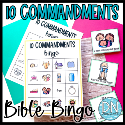 Bible Bingo 10 Commandments l Ten Commandments Bible Activity l Bible ...