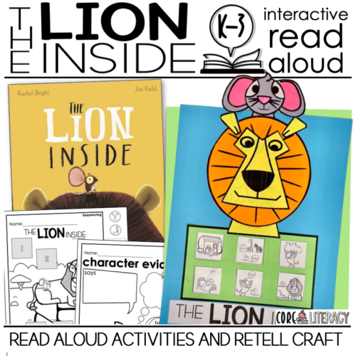 The Lion Inside Read Aloud Activities | RETELL + Sequencing Craft ...