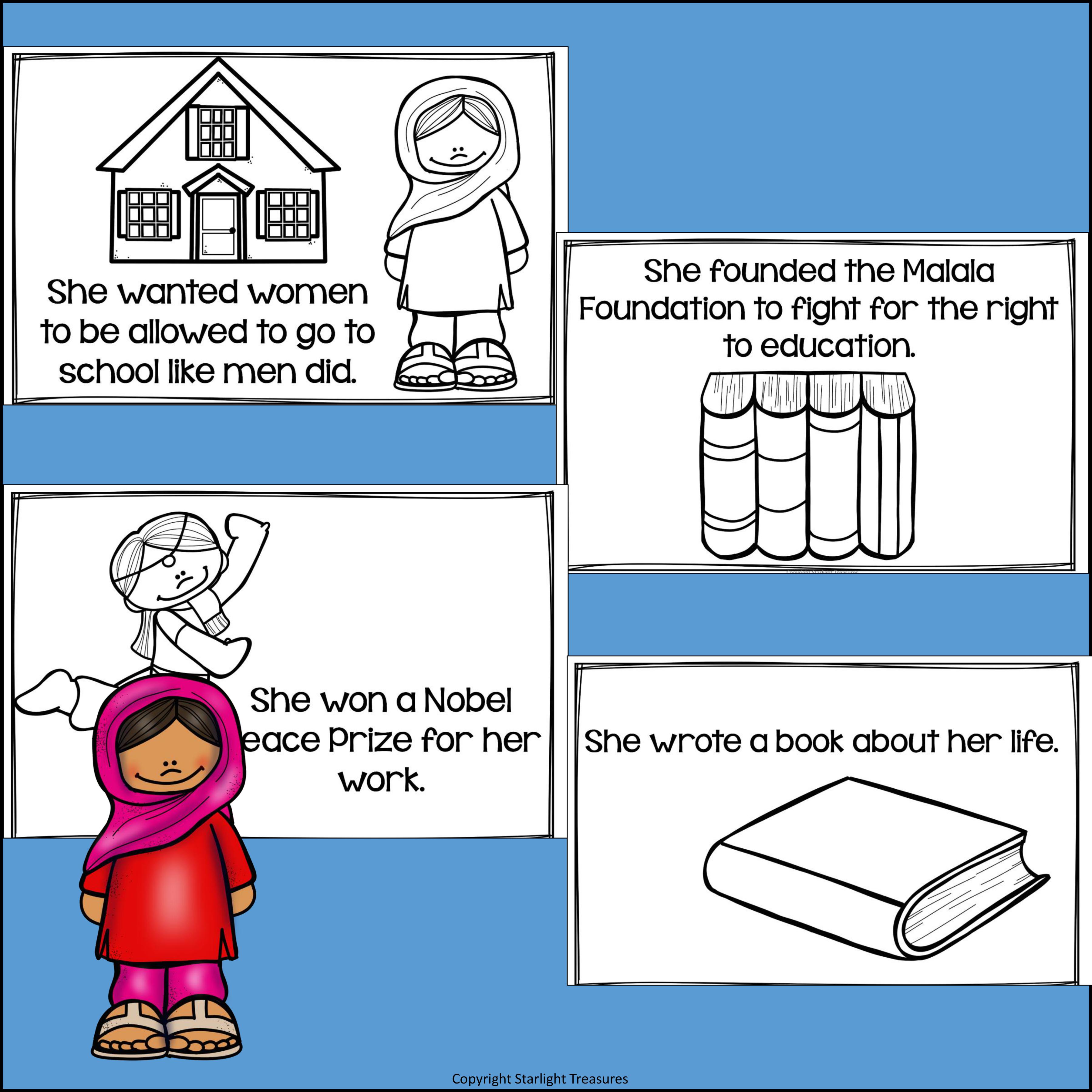 Malala Yousafzai Mini Book for Early Readers- Women's History Month ...