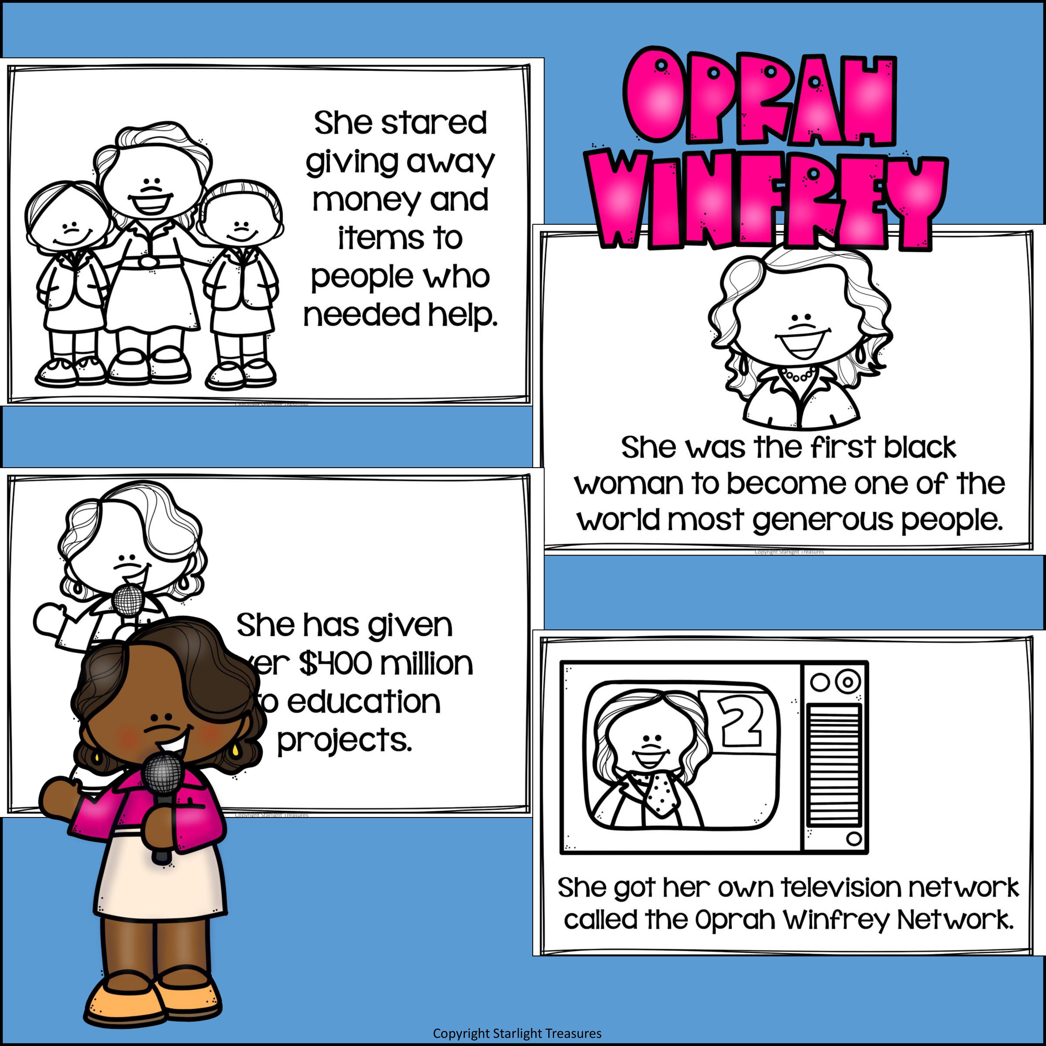 Oprah Winfrey Mini Book for Early Readers- Women's History Month - Classful
