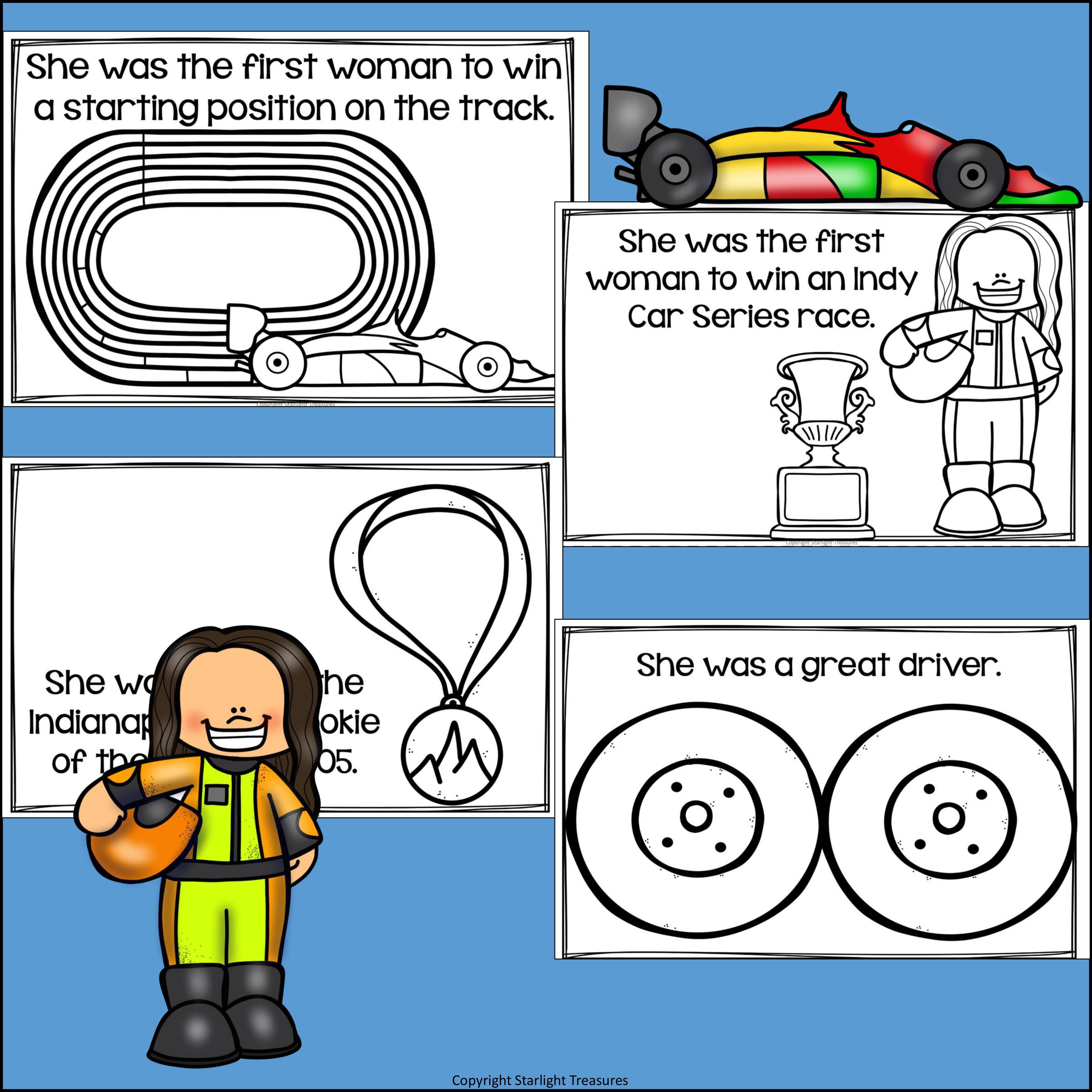 Danica Patrick Mini Book for Early Readers- Women's History Month ...