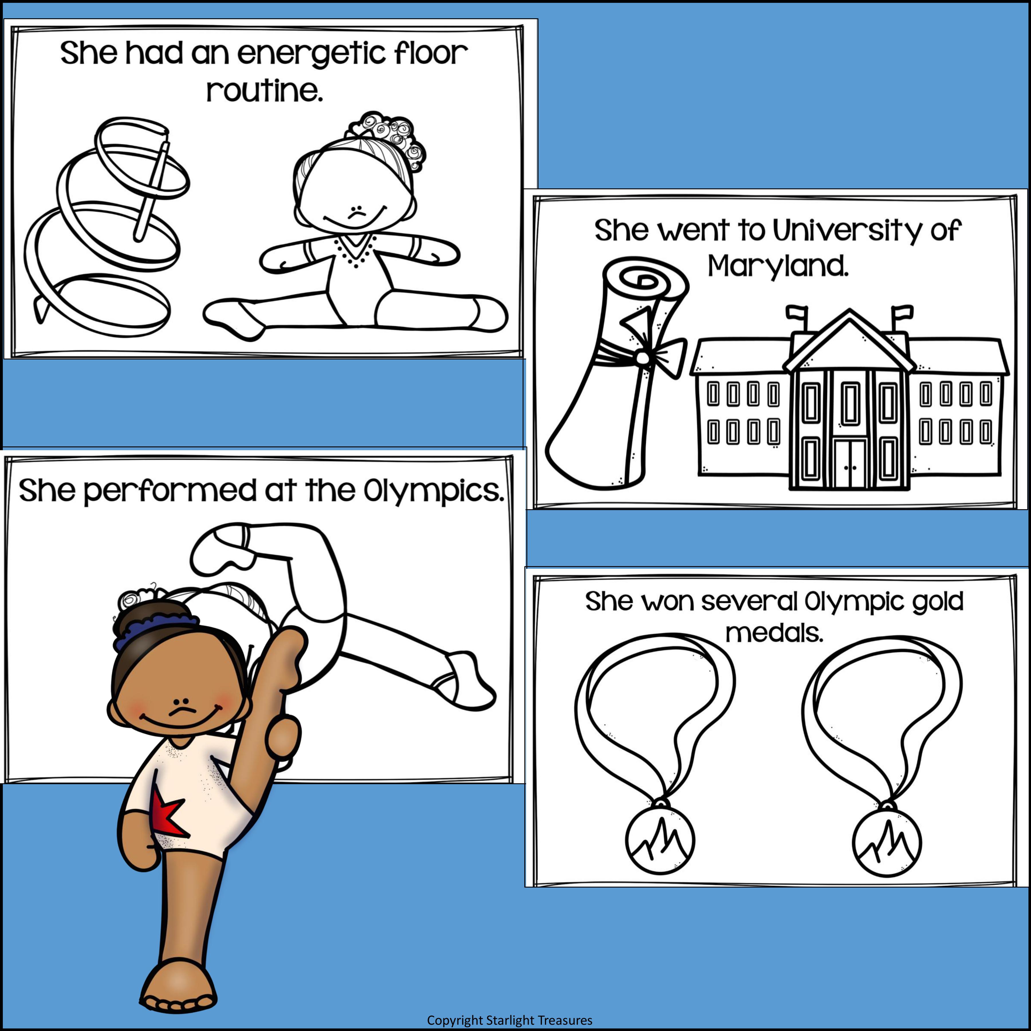 Dominique Dawes Mini Book for Early Readers- Women's History Month ...