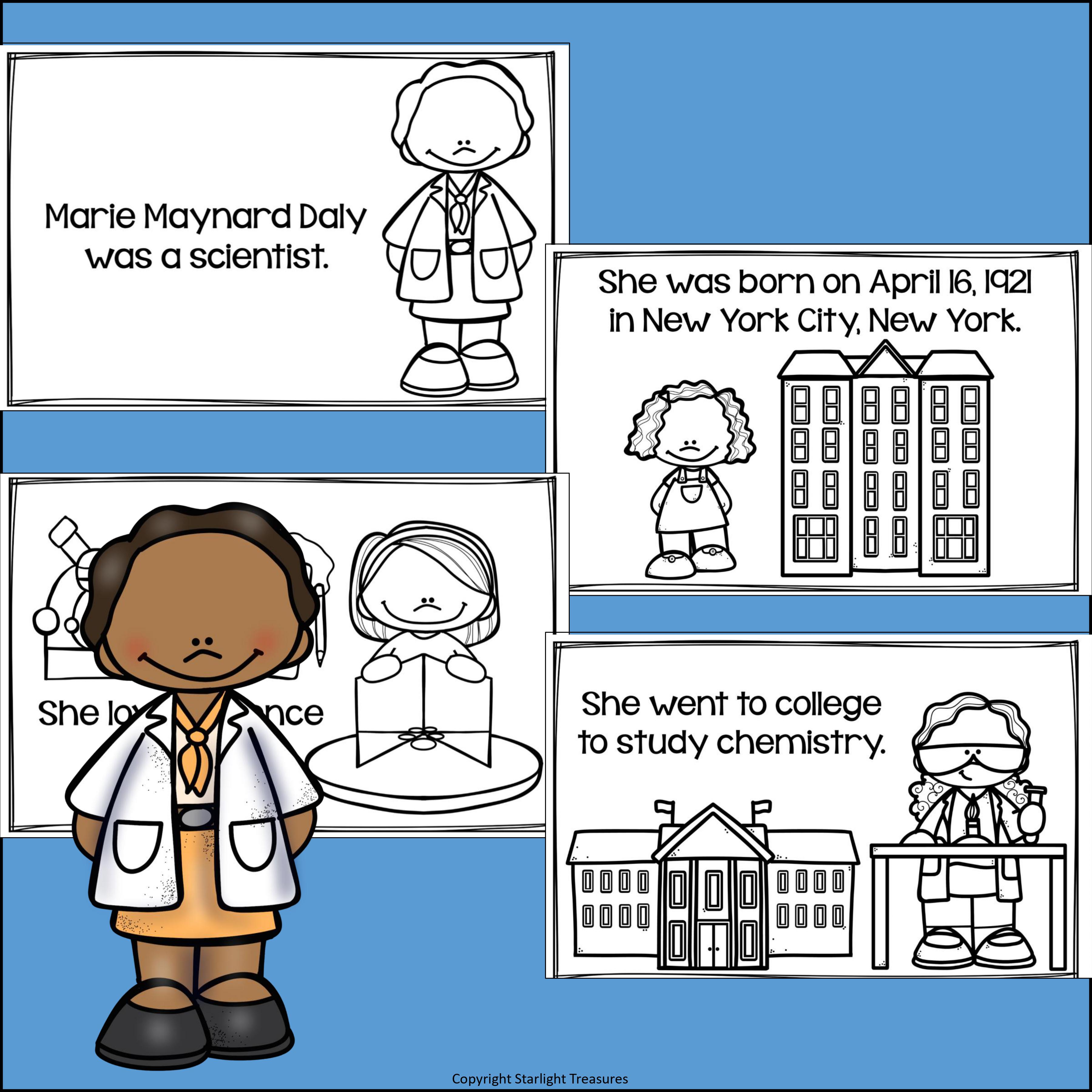 Marie Maynard Daly Mini Book for Early Readers- Women's History Month ...