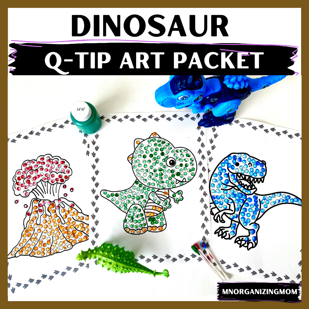 Dinosaur Q-Tip Art Packet - Classful
