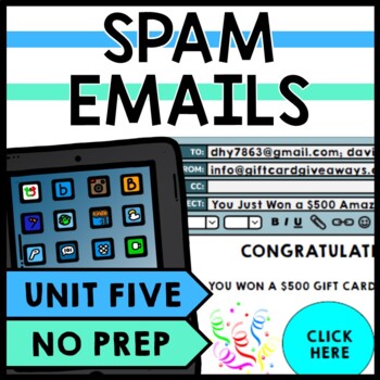 Life Skills - Spam Emails - Reading - Writing - Internet Safety - Classful