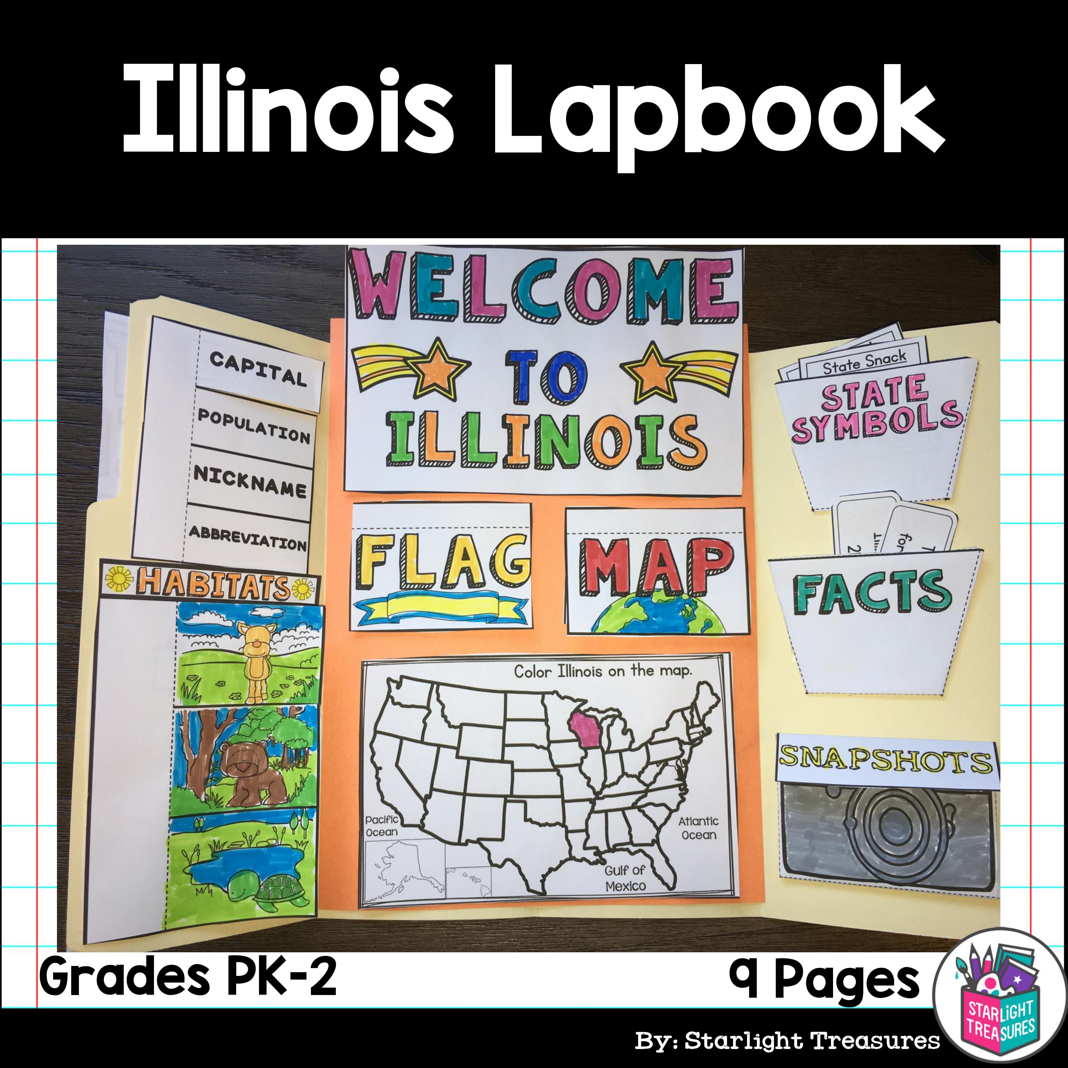 Illinois Lapbook for Early Learners - A State Study - Classful