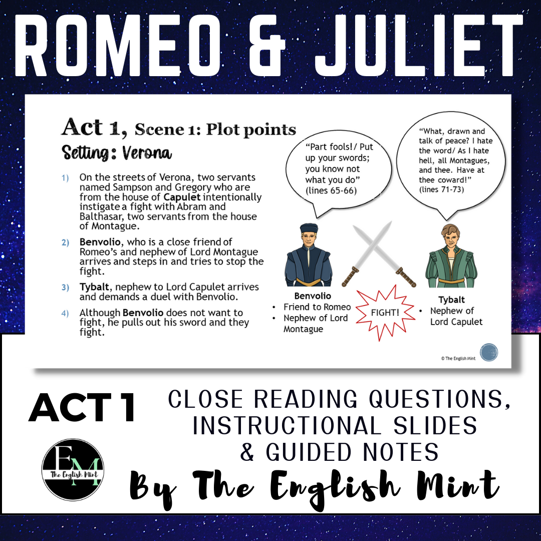 Romeo and Juliet Act 1- Instructional Slides - Classful