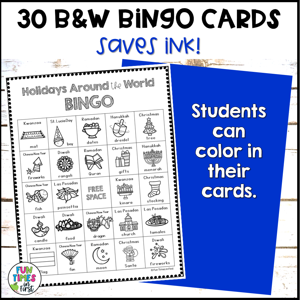 Holidays Around the World Bingo Game - Classful