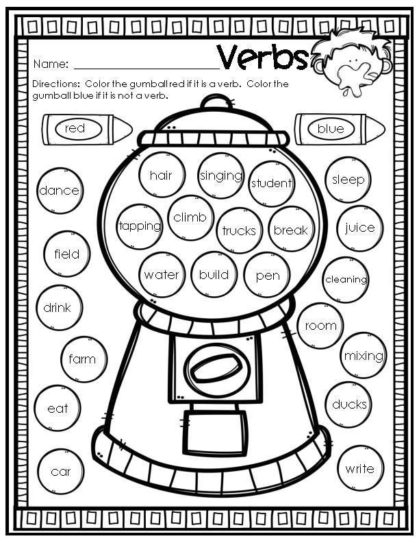 Verbs - No Prep Printables Grade 2 - Classful Verbs - No Prep Printables Grade 2 - Classful