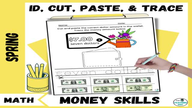 Spring Counting and Matching Money Worksheets - Classful