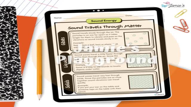 Sound Energy Activity & Answer Key 4th Grade Physical Science - Classful