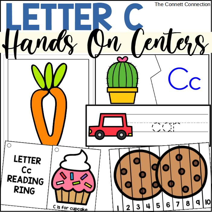 Letter C Hands On Centers for Letter Recognition and Beginning Sounds ...