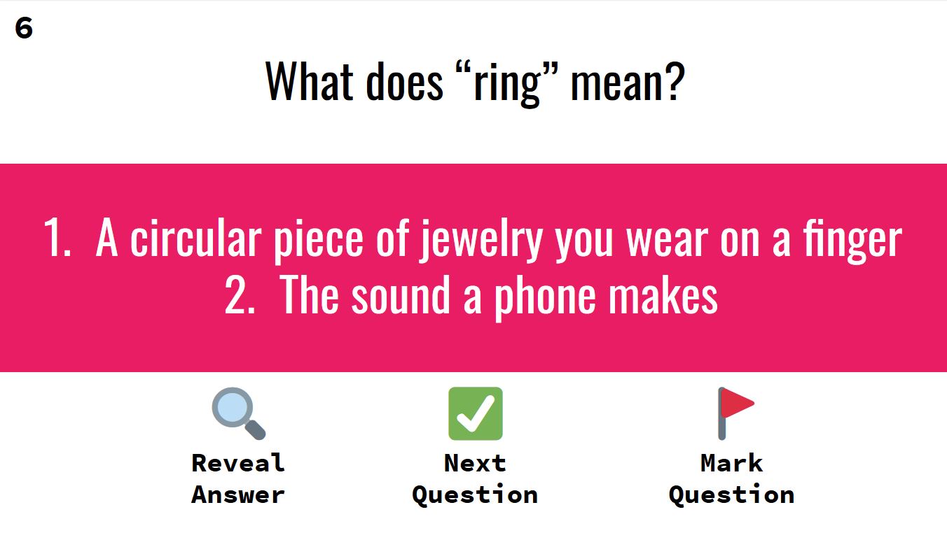 Multiple Meaning Words (Interactive Flashcards) - Classful