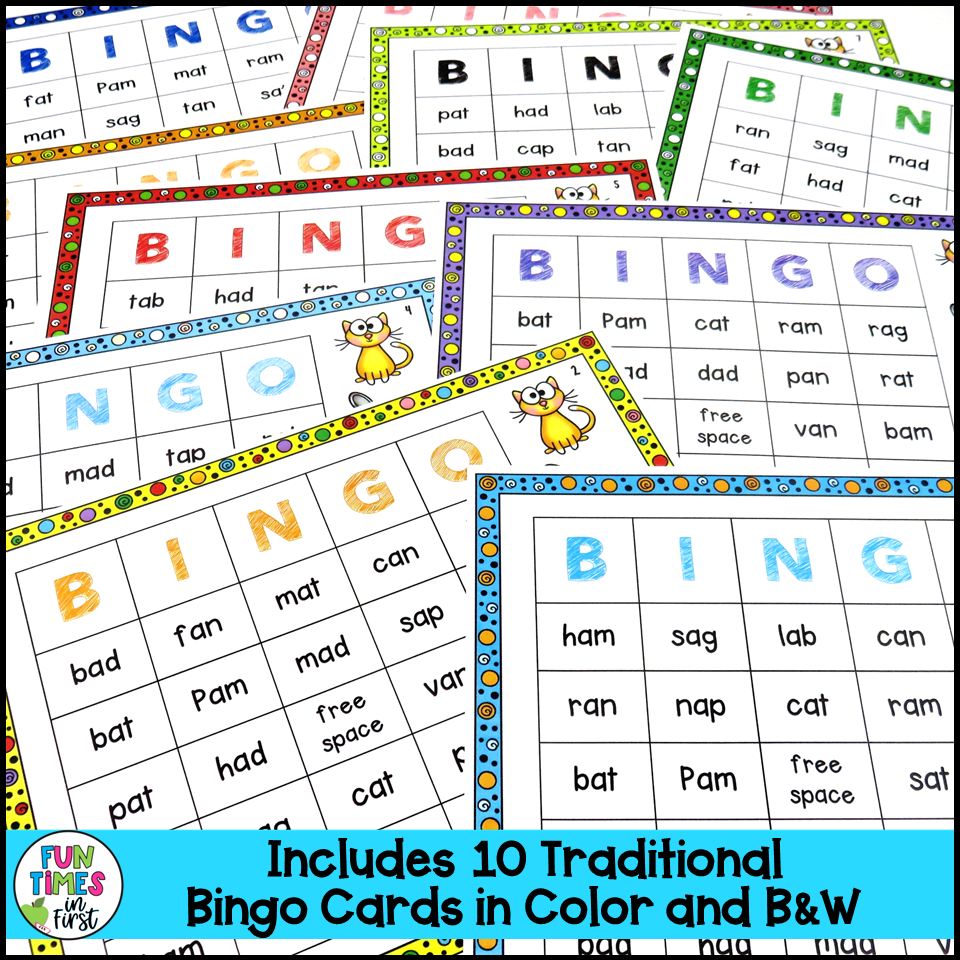 Short a CVC Short Vowel Game- No Prep Phonics Games - 1st Grade Phonics ...