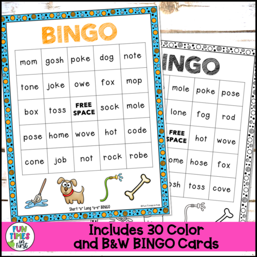 Long and Short Vowel BINGO Games | Short o vs Long o-e | No Prep ...