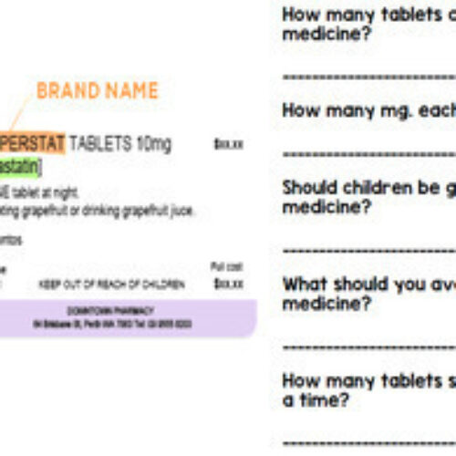 Life Skills - Special Education - Medicine Labels - Reading - Writing ...