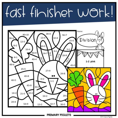 Easter Color by Code Easter Color by Number Division Color by Number ...