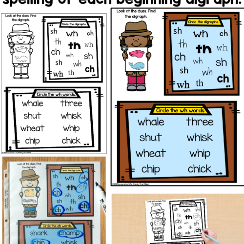 Beginning Digraphs sh th ch wh Sorts Sorting Activities Mazes & Hunts ...