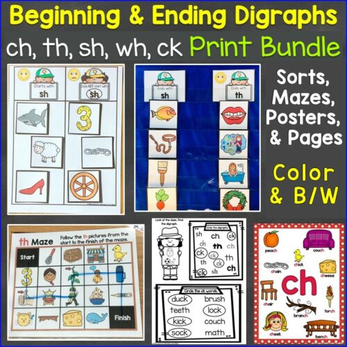 NO PREP Letter Tracing and Beginning Sounds Printables | Cut and Paste ...