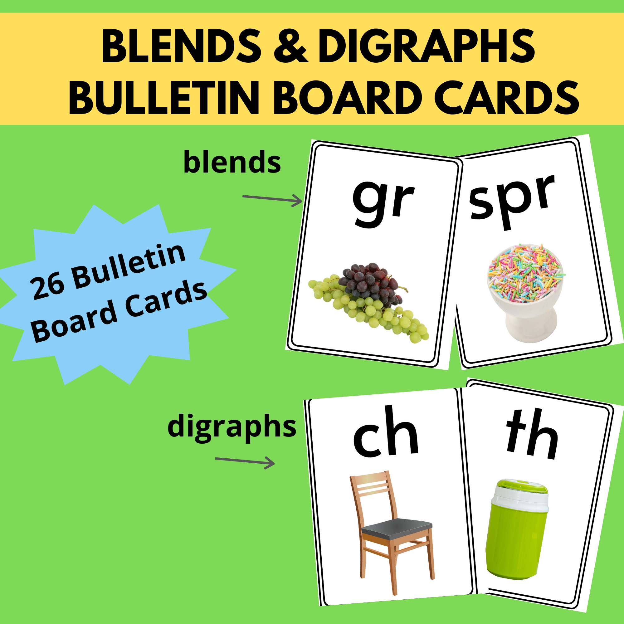 Blends & Digraphs Bundle,Blends & Digraphs Cards,Blends & Digraphs ...