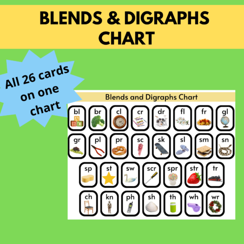 Blends & Digraphs Bundle,Blends & Digraphs Cards,Blends & Digraphs ...