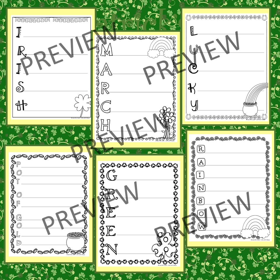 St. Patrick's Day Acrostic Poems - Classful