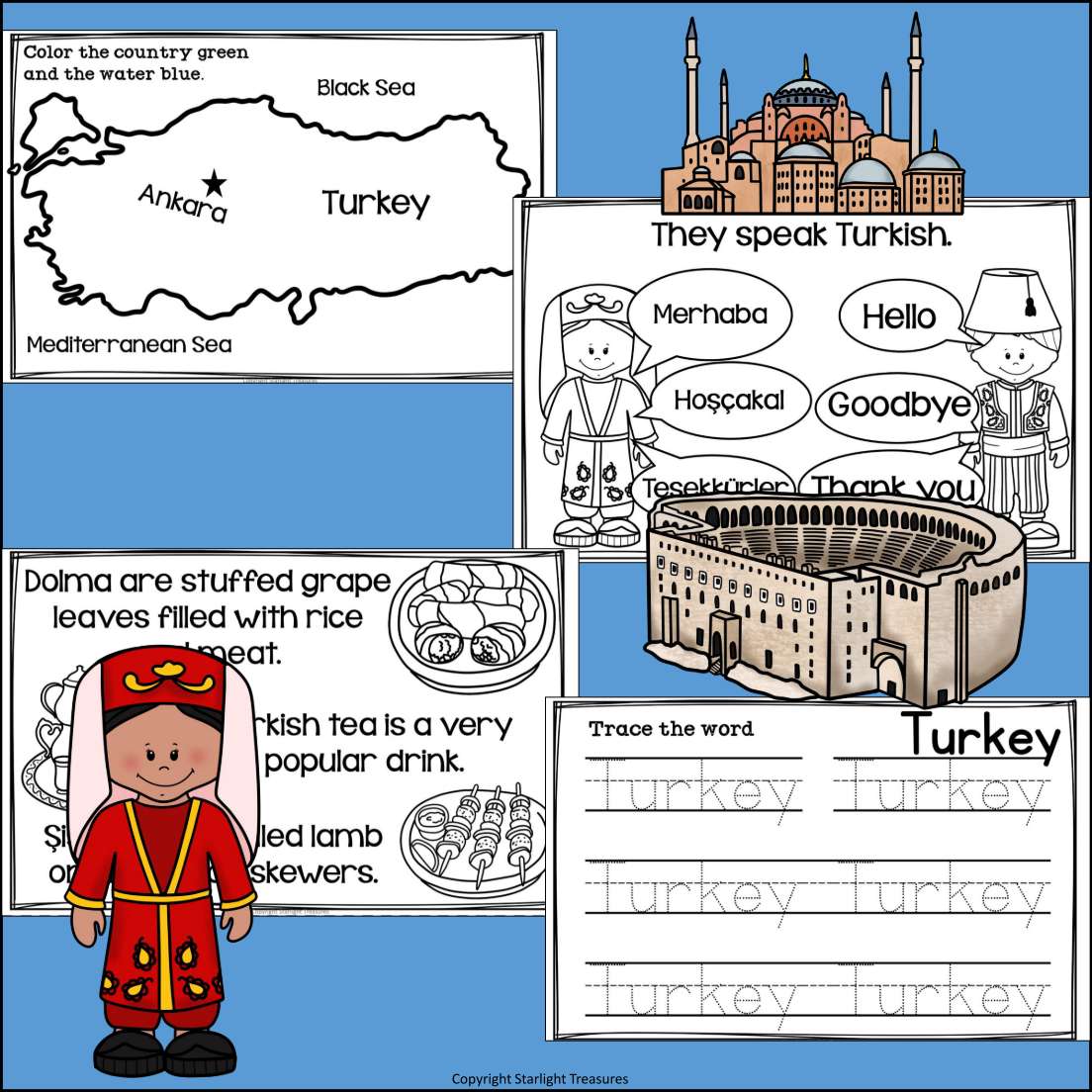 Turkey Mini Book for Early Readers - A Country Study - Classful