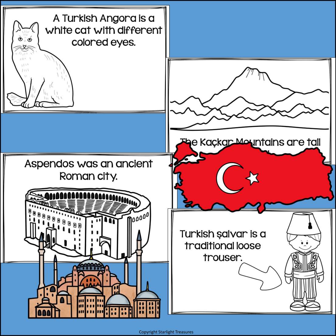Turkey Mini Book for Early Readers - A Country Study - Classful