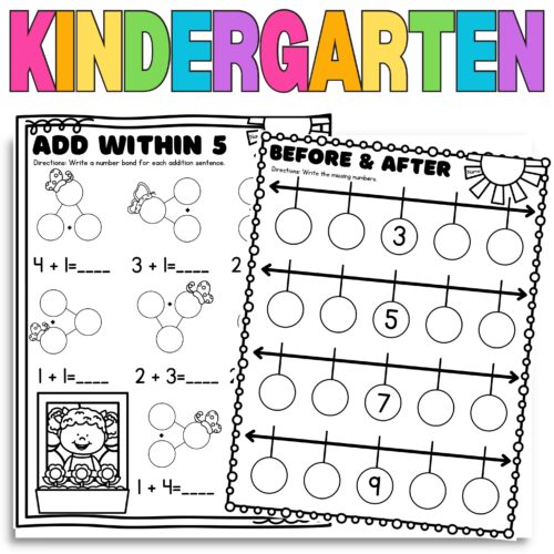 Kindergarten Spring Math Worksheets - Addition and Subtraction within 5 ...