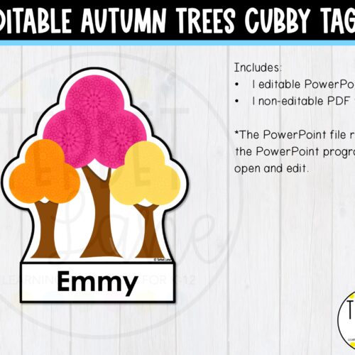 Editable Fall Trees Cubby Tags | Locker Labels - Classful