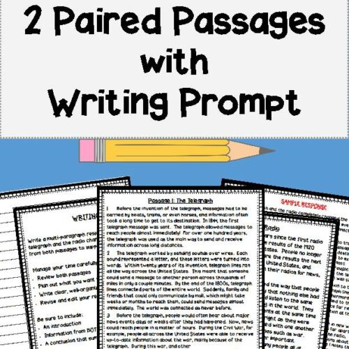 State Test Prep- Paired Passages with Writing Prompt - The Telegraph ...