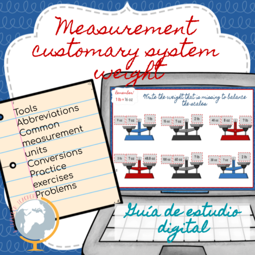 Measurement customary system weight digital study guide - Classful