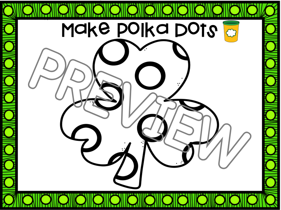 Saint Patrick's Day Playdough Mats for Preschool PreK and Kindergarten ...
