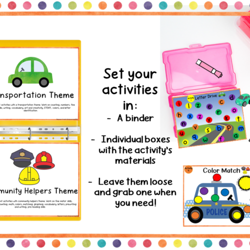 March Preschool Homeschool Binder, Transportation Theme and Community ...