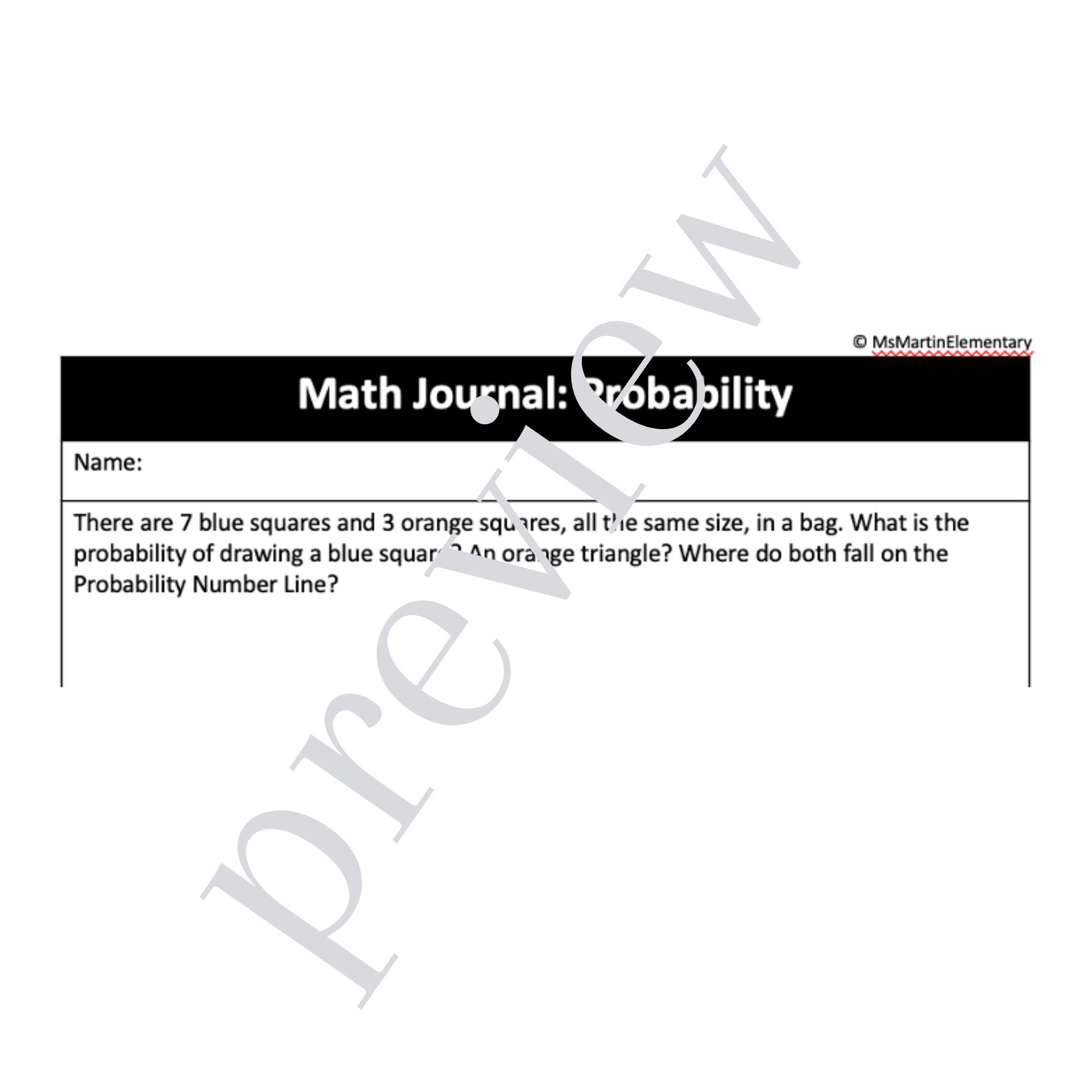 Math Journal Probability - Classful