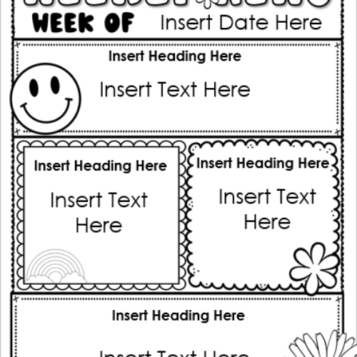 Weekly Newsletter Template Editable Groovy Retro Vibes Theme - Classful