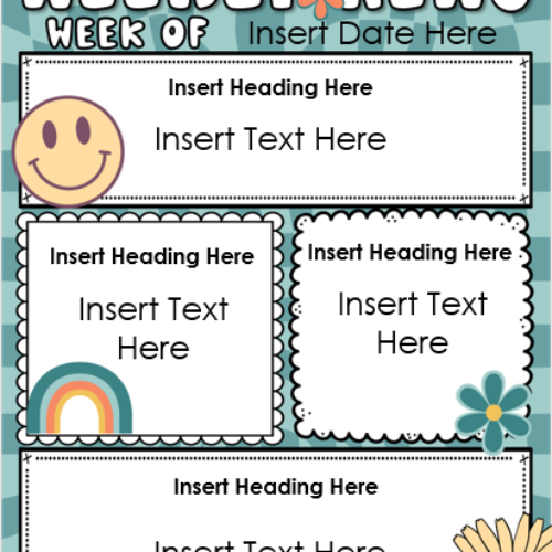 Weekly Newsletter Template Editable Groovy Retro Vibes Theme - Classful